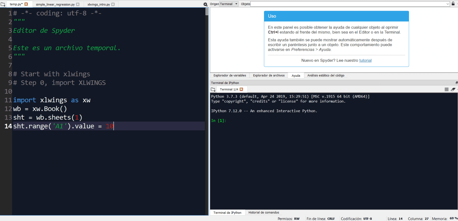 xlwings: Usa herramientas de análisis de Python en Excel - machine learning