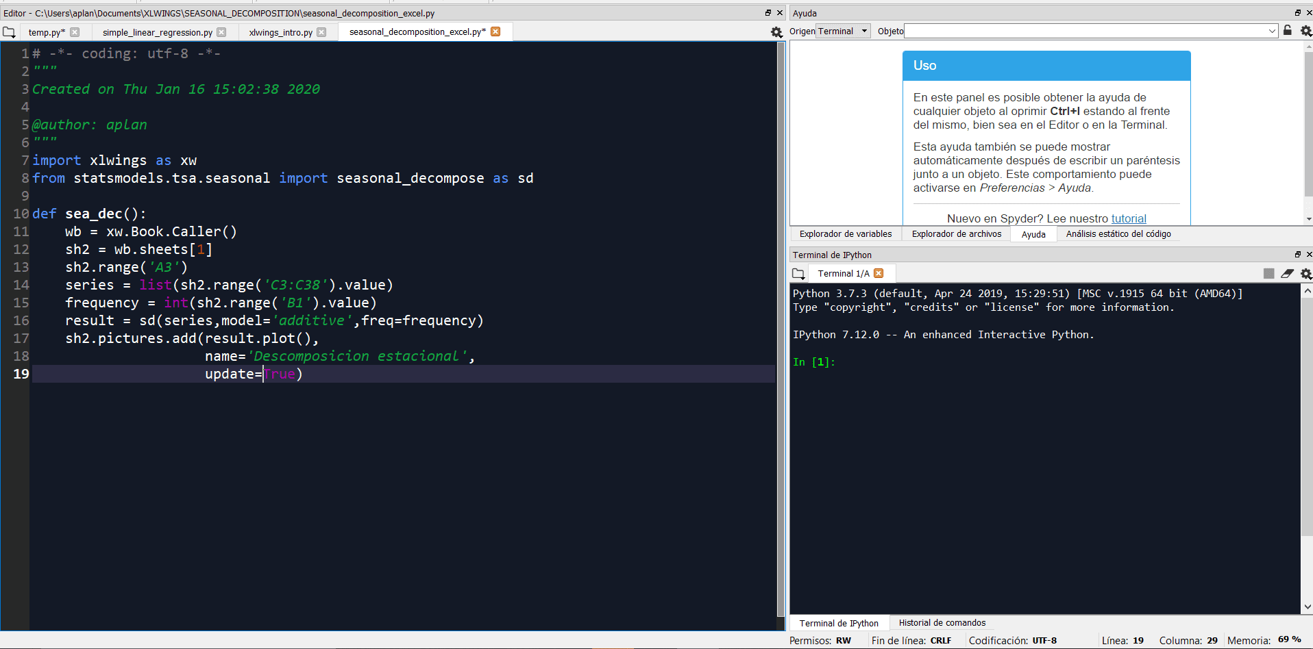 xlwings: Usa herramientas de análisis de Python en Excel - machine learning