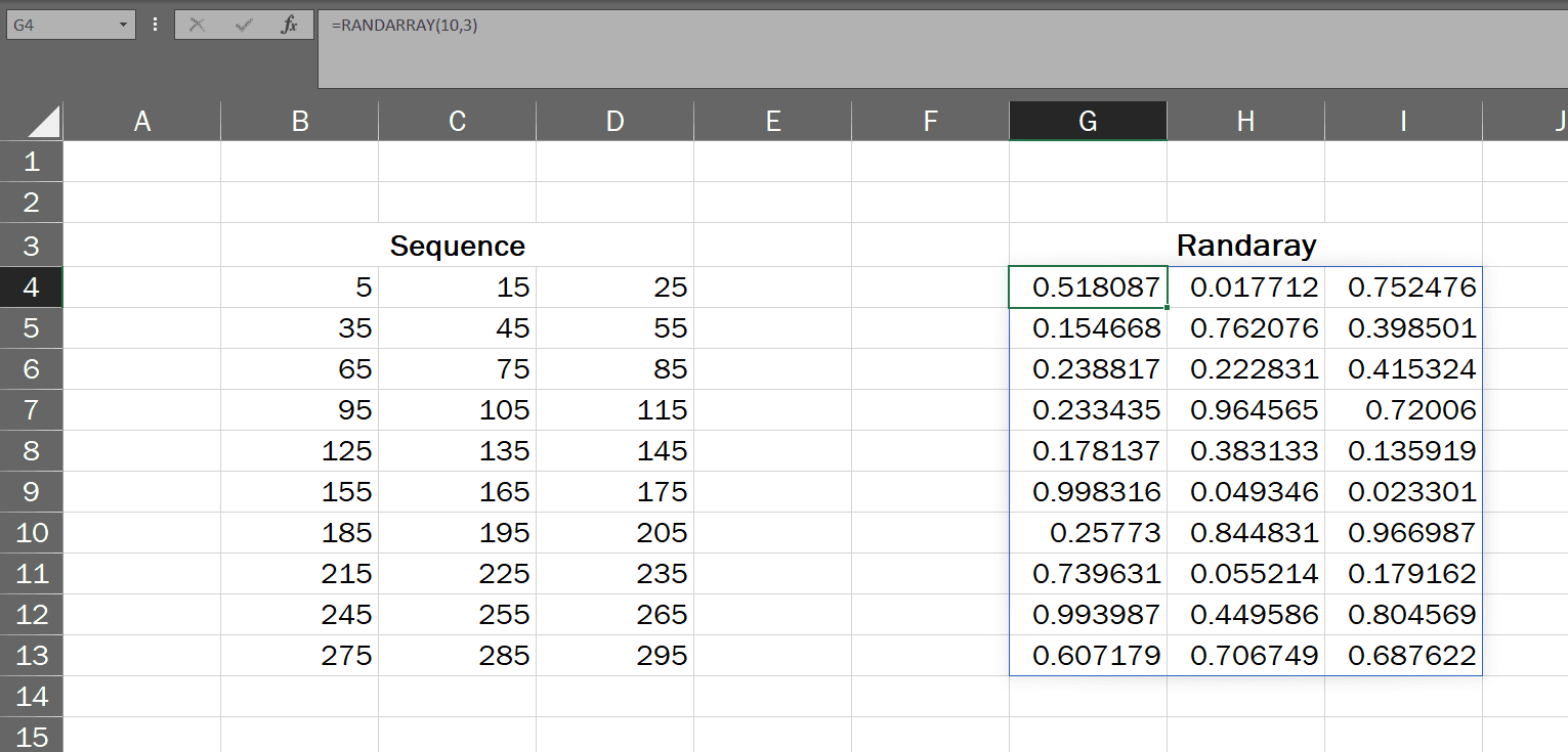 Funciones SEQUENCE y RANDARRAY en Excel - Formulas Excel