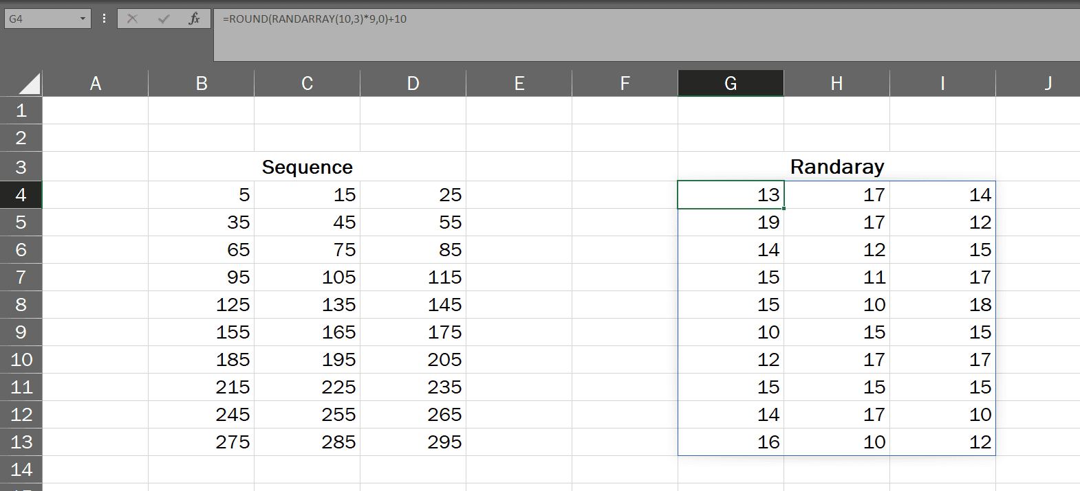 Funciones SEQUENCE y RANDARRAY en Excel - Formulas Excel