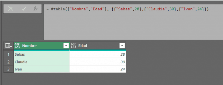 Introducción a las fórmulas M de Power Query - power BI