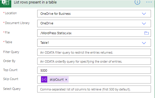 Procesar archivos con muchas filas de Excel con Power Automate